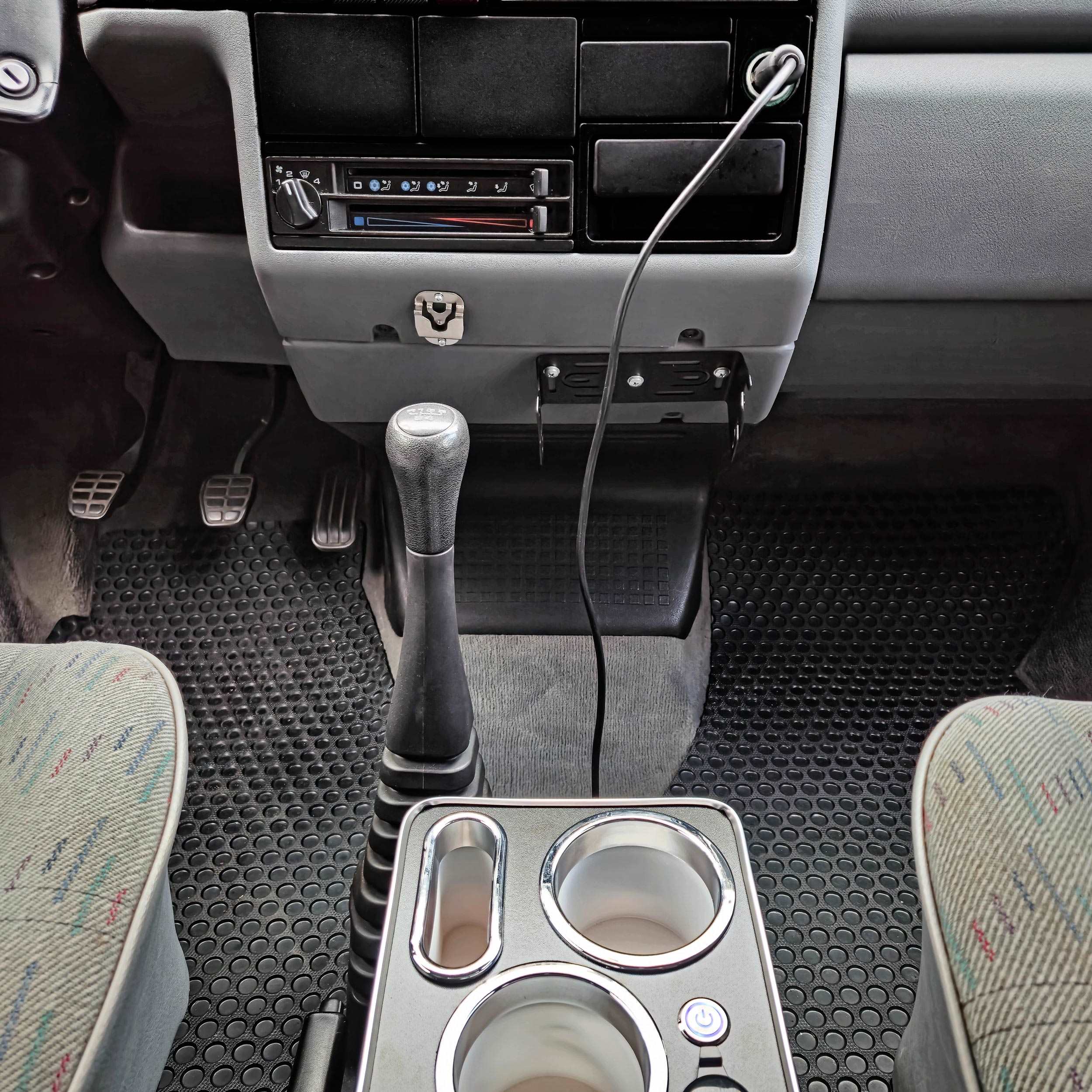 Centre Console Storage Box with USB Sockets and LED Lighting - Black ...